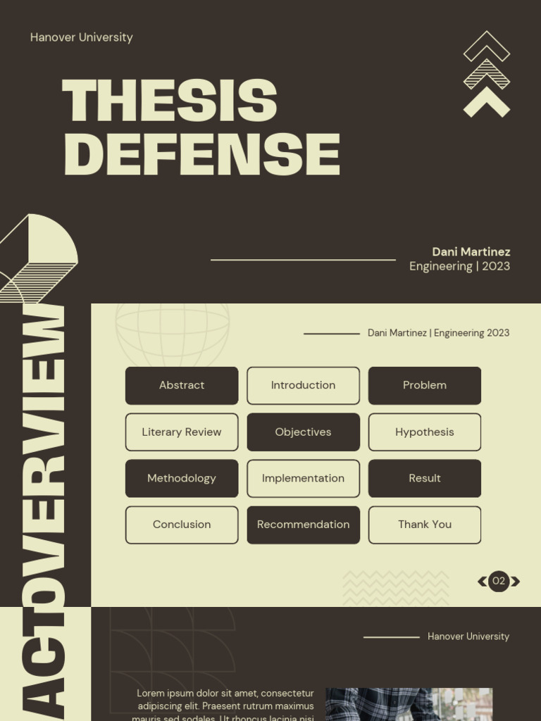 Beige Brown and Cream Clean Modern Thesis Defense Presentation | PDF