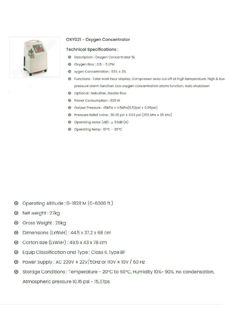 Oxygen Generator | PDF