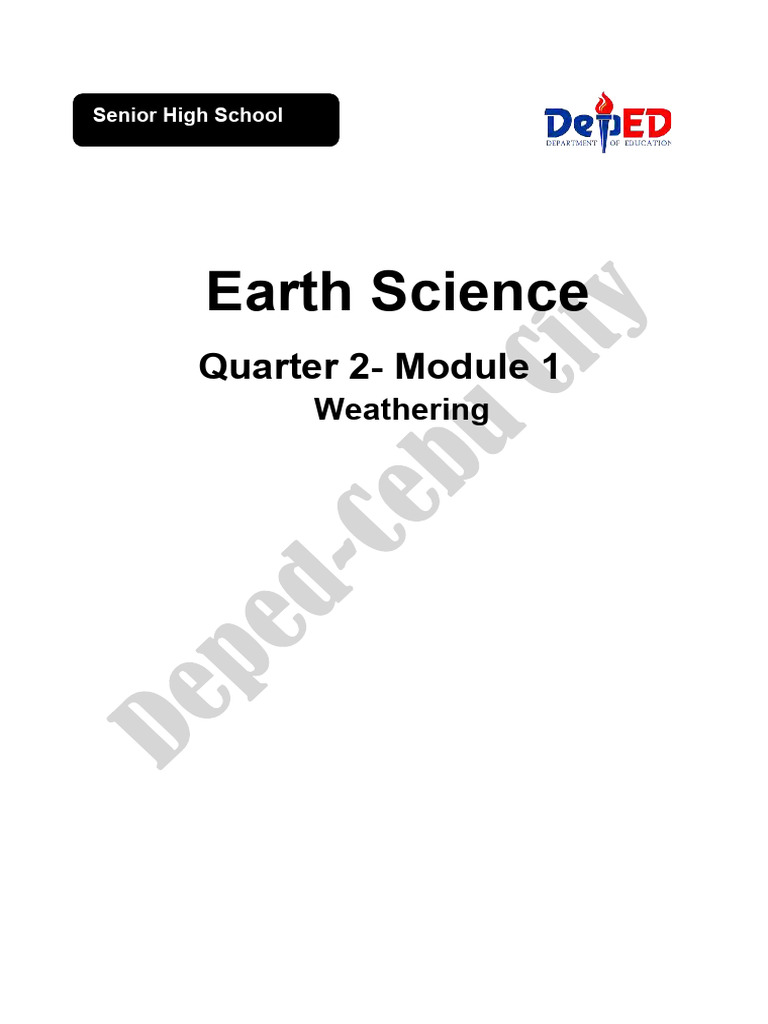 1_Q2 Earth Science | PDF | Weathering | Erosion