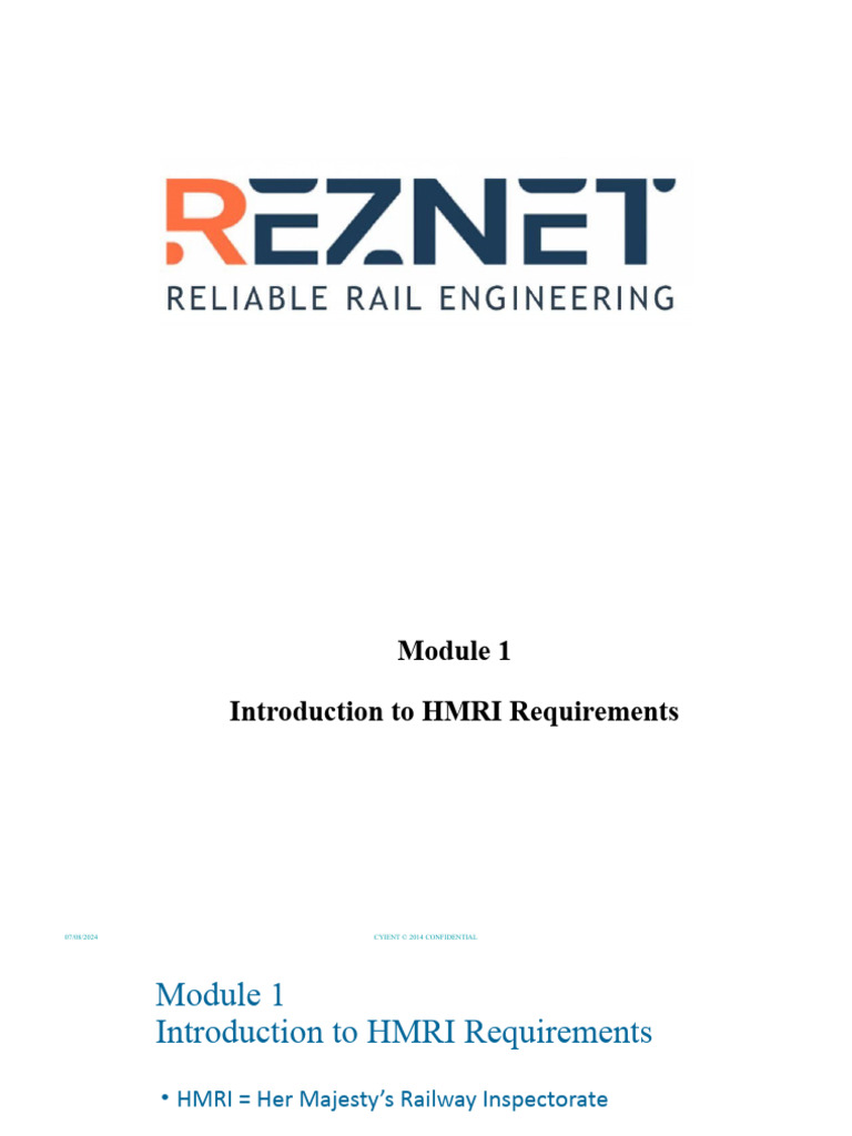 MOD 1C HMRI Requirements | PDF | Transport Safety | Railway Safety