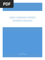 1,000 Common Spanish Words List | PDF