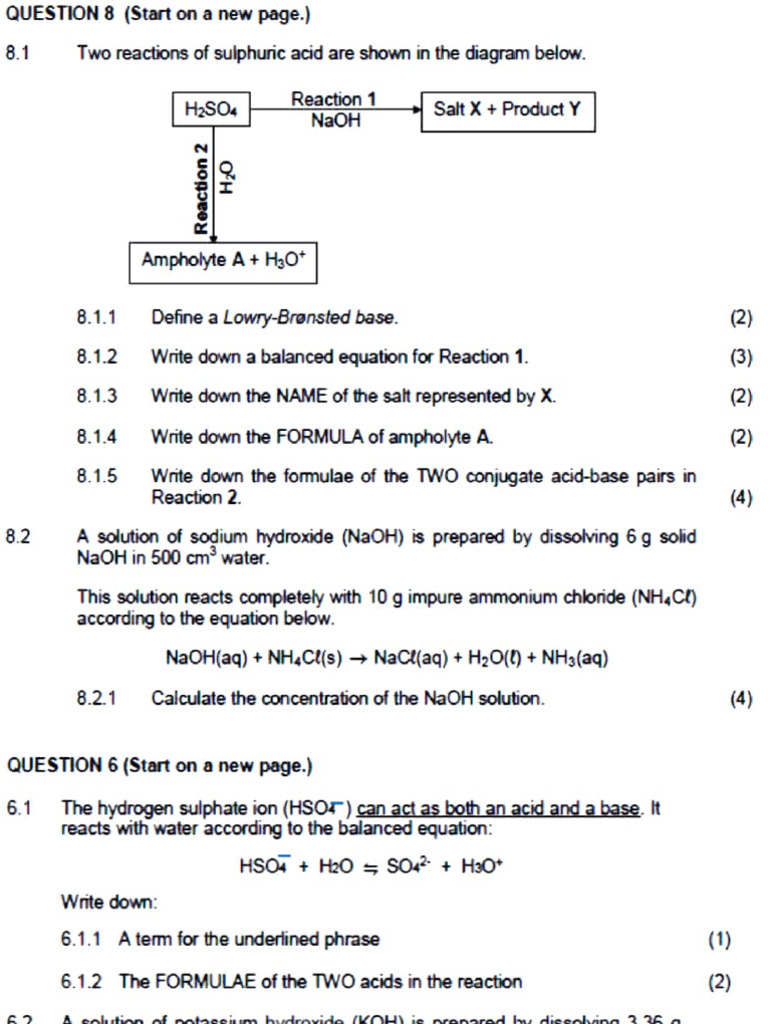 Acids and Bases Homework..... | PDF | Science & Mathematics
