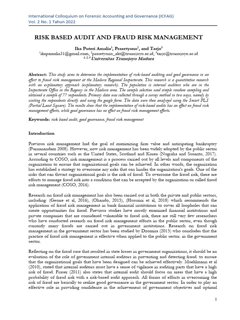 Risk Based Audit and Fraud Risk Management | PDF | Audit | Internal Audit