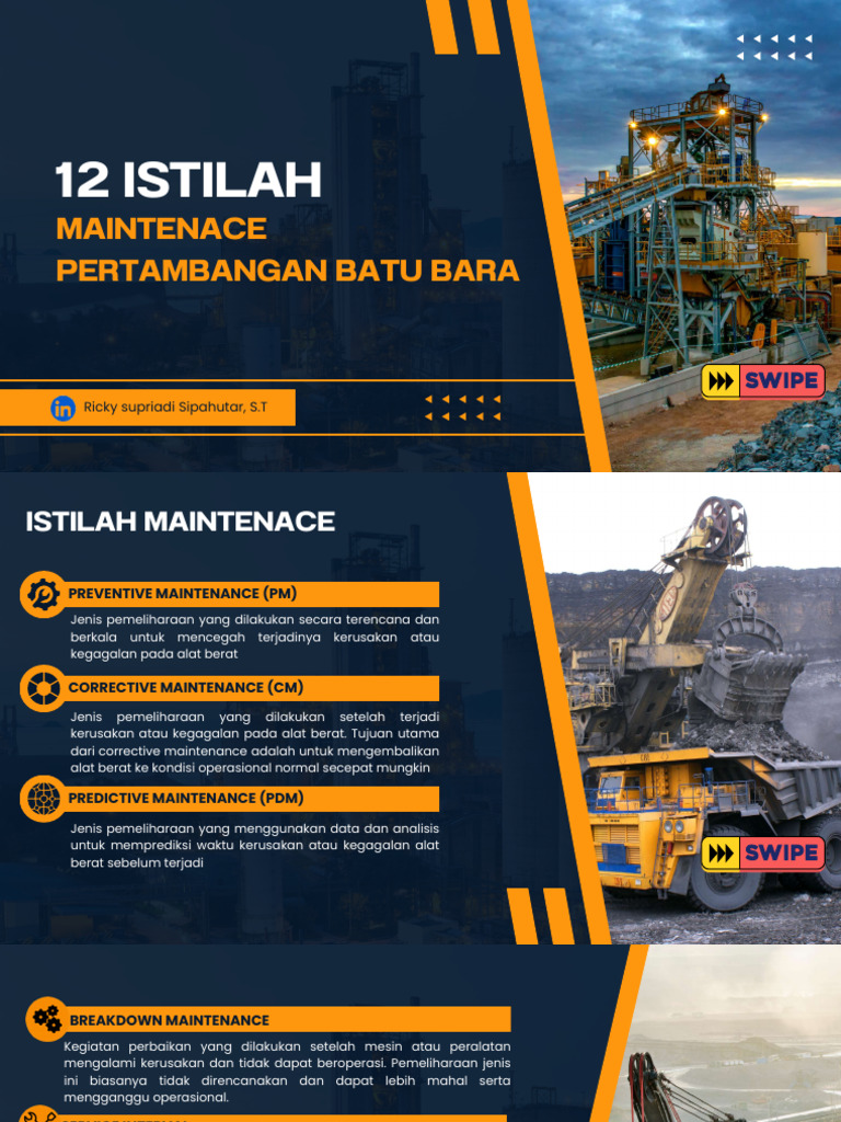 12 Istilah Maintenance Pertambangan Batu Bara | PDF