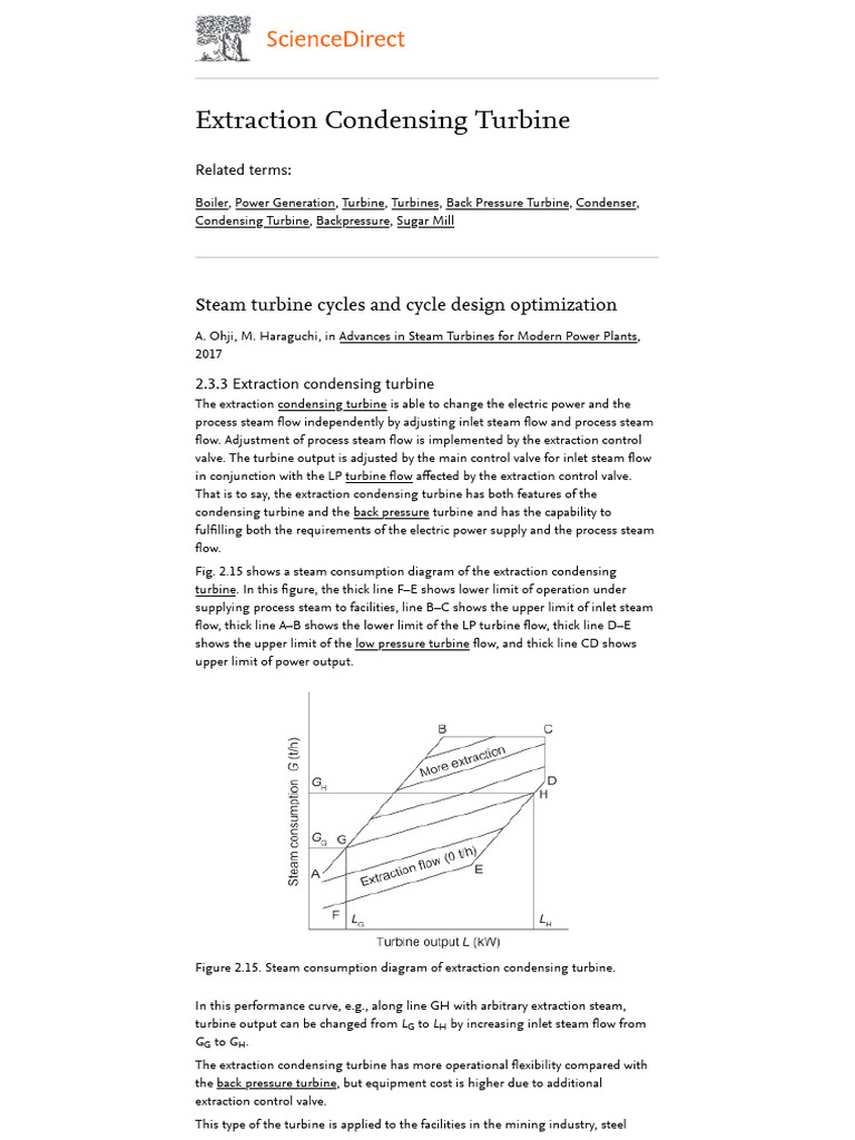 Extraction Condensing Turbine - An Overview ScienceDirect Topics | PDF ...