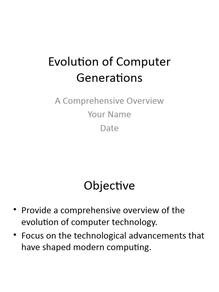 Evolution Of Computer Generations Pdf Integrated Circuit Computing