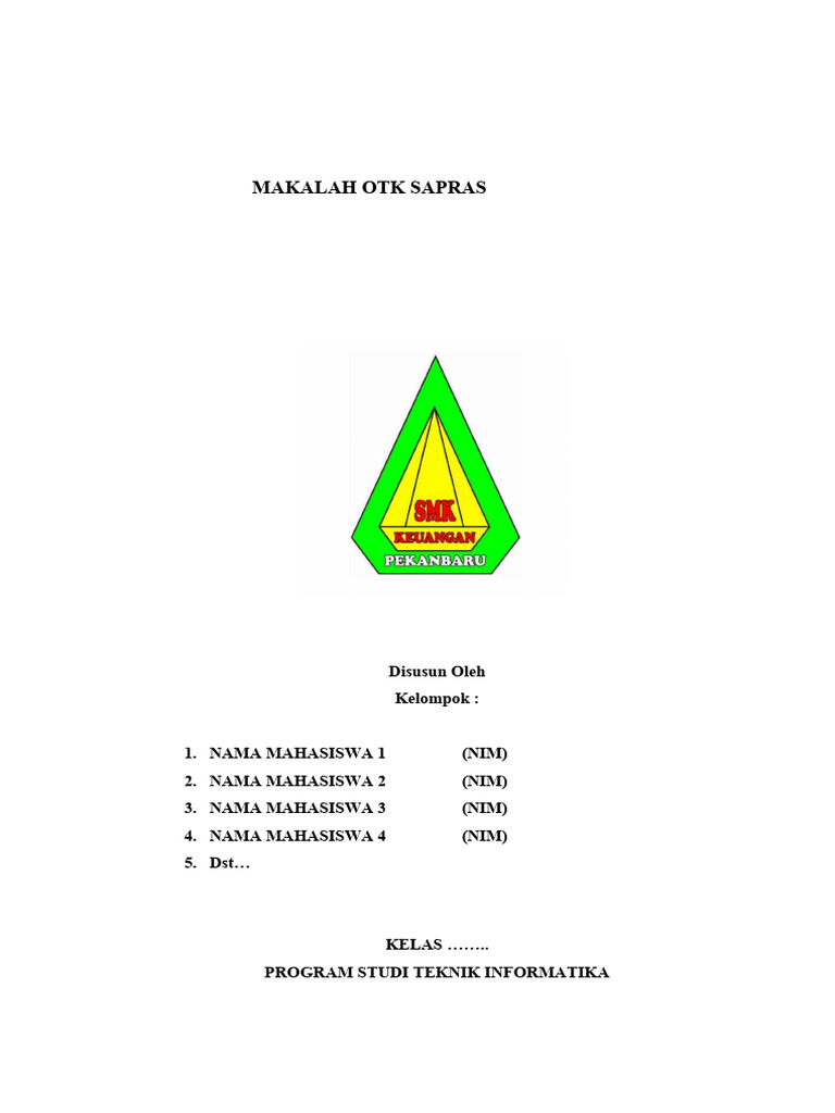 Template Laporan Makalah | PDF