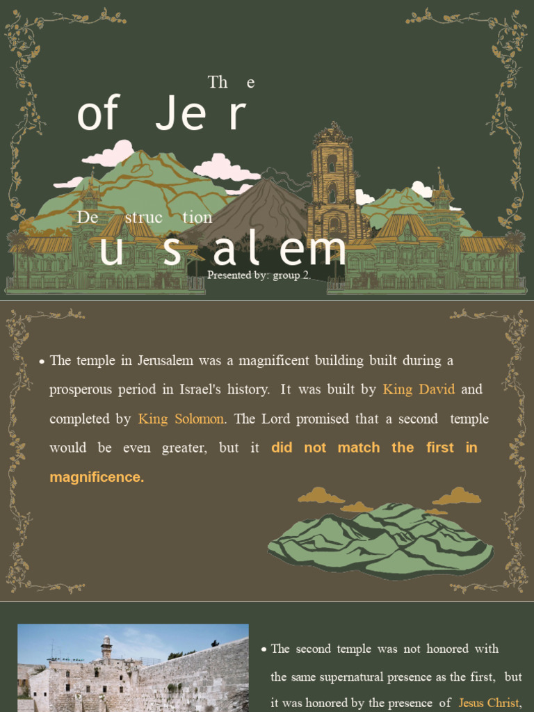 The Destruction of Jerusalem | PDF | Jesus | Titus