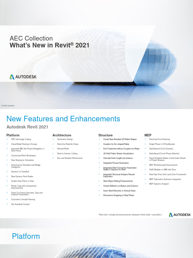 autodesk-060120-revit-2021-whats-new-presentation-en | PDF | Autodesk Revit | Computing