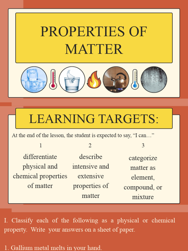 Properties of Matter | PDF | Evaporation | Ice