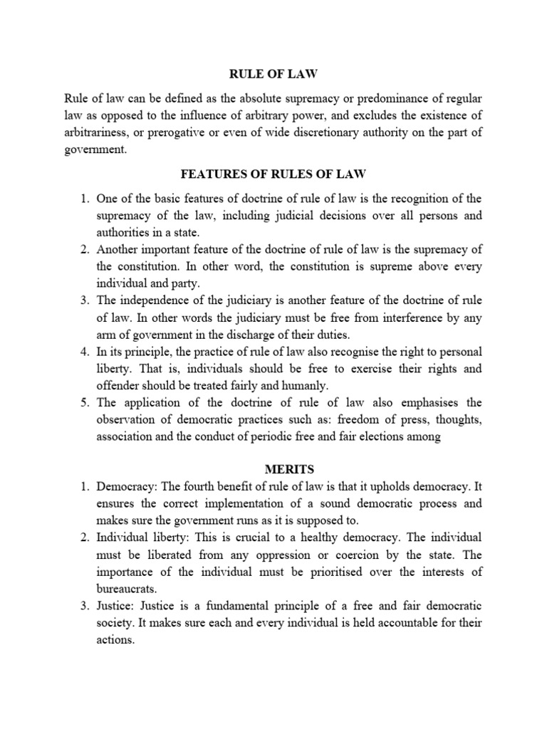 Rules of Law | PDF | Rule Of Law | Democracy