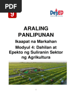 Ap9 - Q4 - Module4 - Mga Dahilan at Epekto NG Suliranin NG Sektor NG Agrikultura - Corrected | PDF