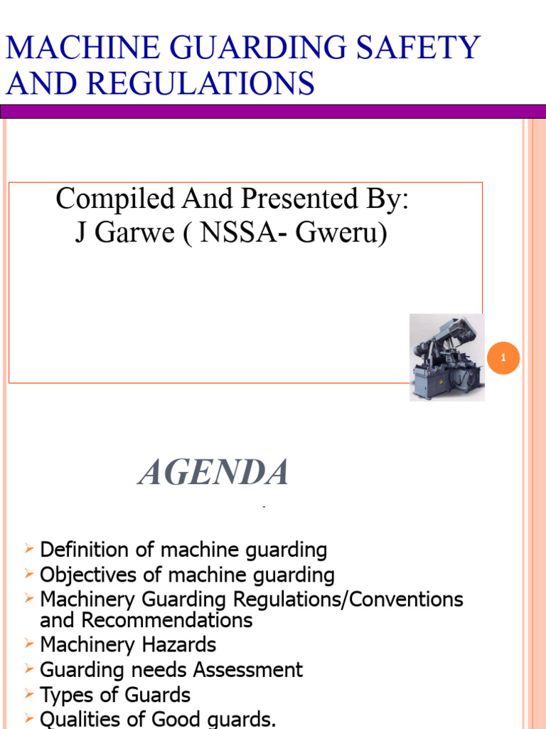 Machine_Guarding_Safety_&_Regulations2 | PDF | Machines | Mechanical ...