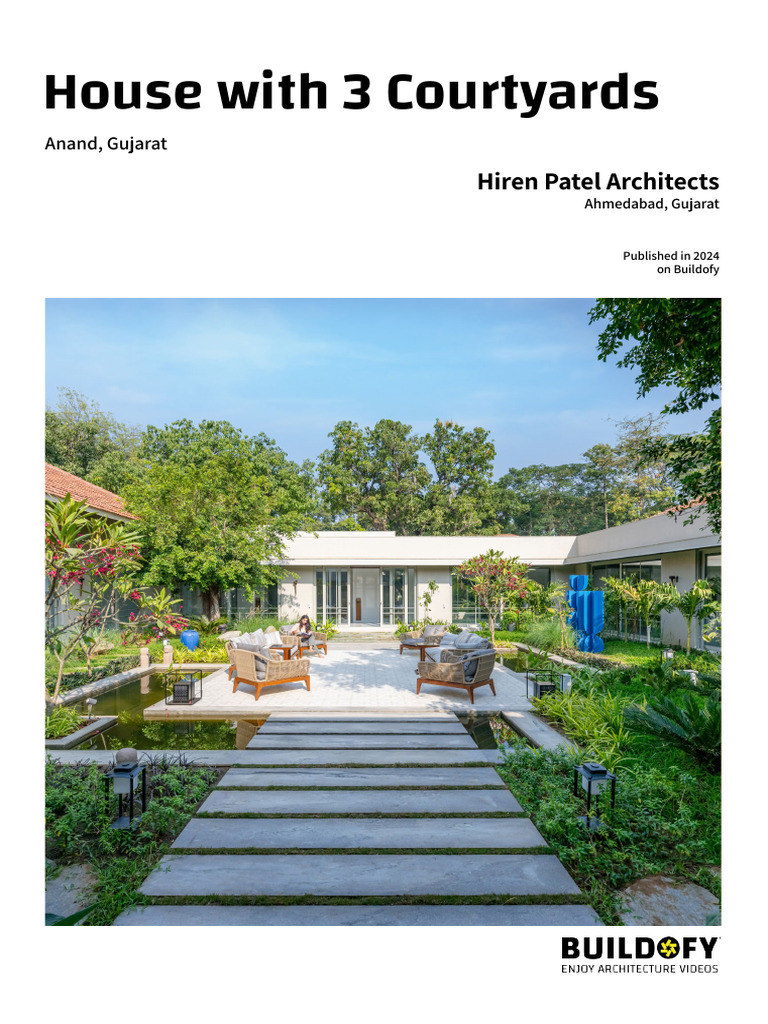 House With Three Courtyards | PDF | Tile | Courtyard