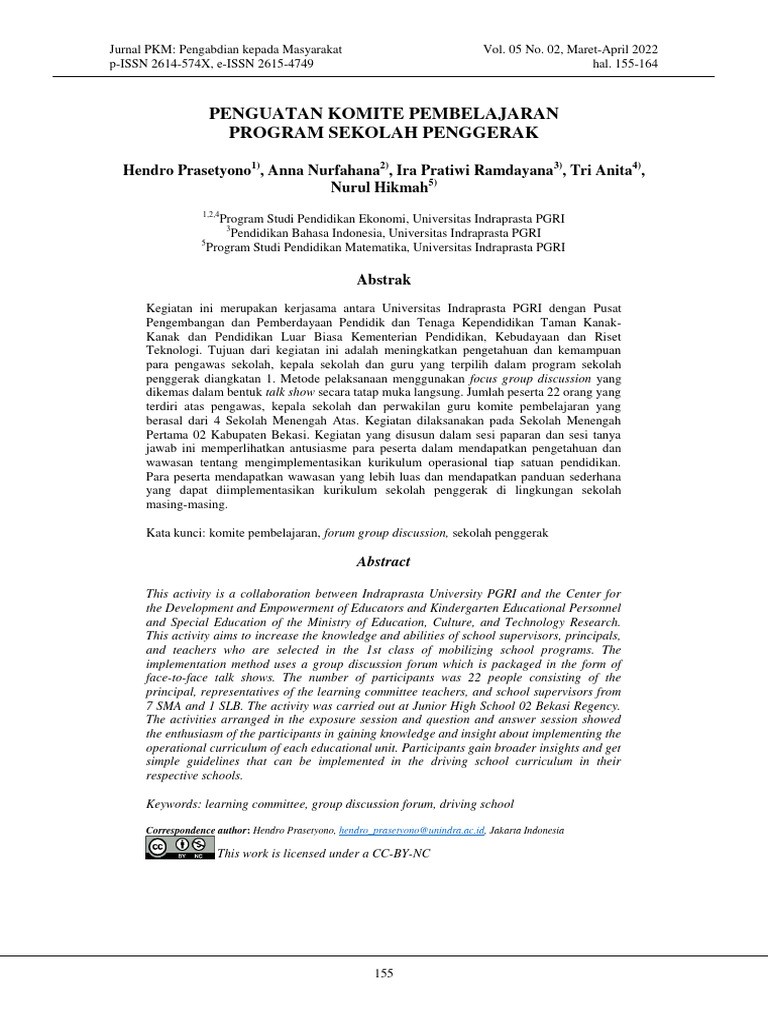 Penguatan Komite Pembelajaran Program Sekolah Peng | PDF