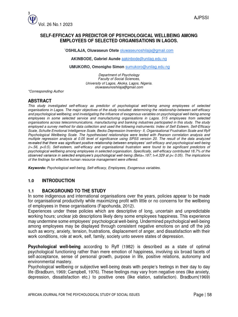 569-Article Text-1632-1-10-20230323 | PDF | Well Being | Dependent And ...