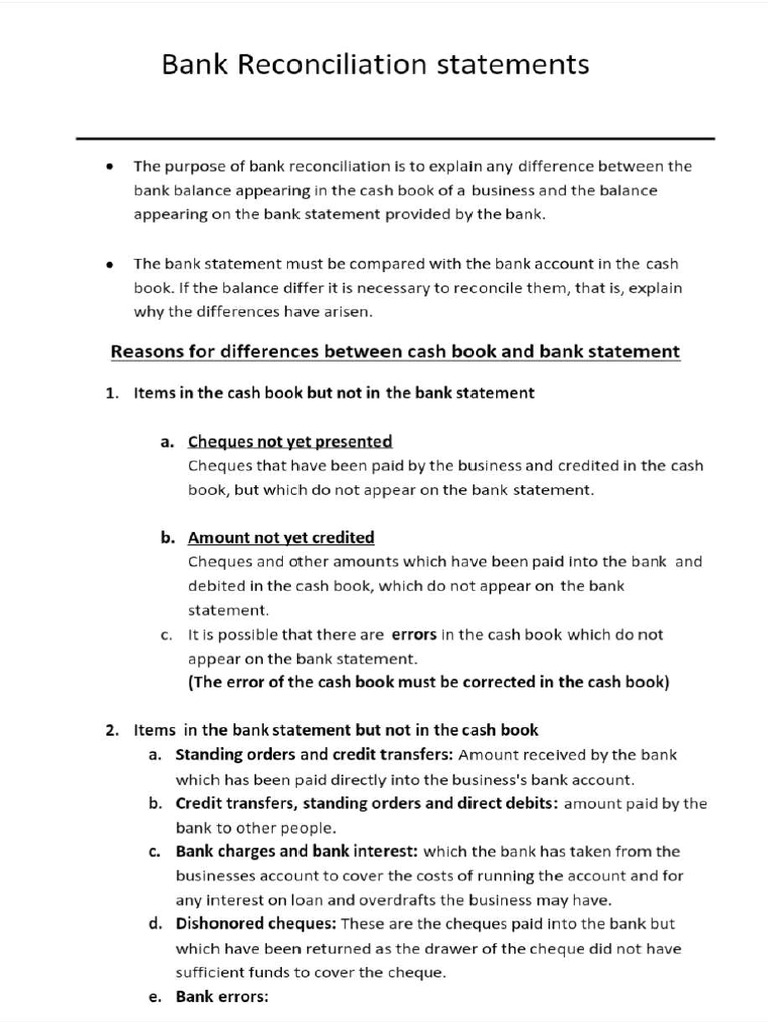 Bank Reconciliation (BRS) | PDF