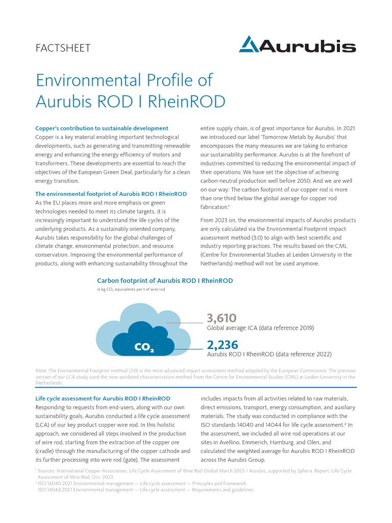 Factsheet LCA Wire Rod - 2023 - EN | PDF | Life Cycle Assessment ...