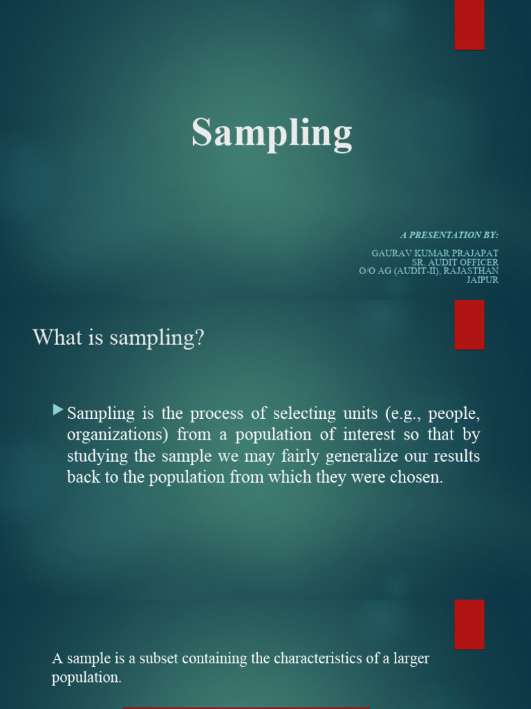 Statistical-Sampling Presentation Slide | PDF | Sampling (Statistics ...