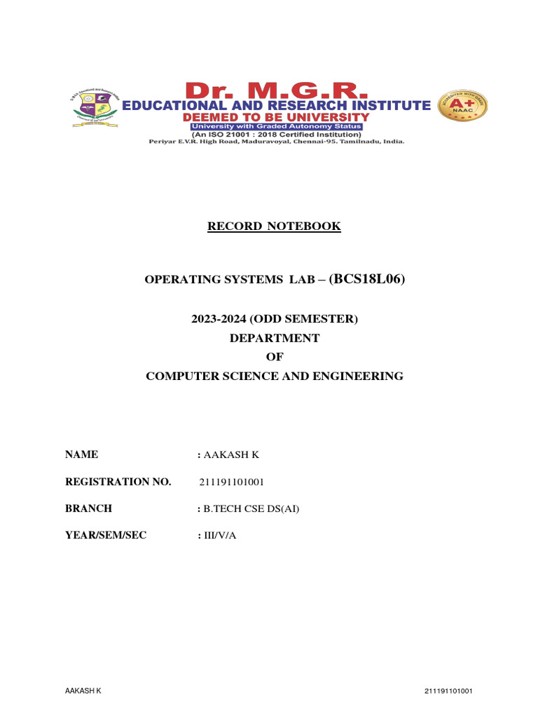 Aakash Os | PDF | Computer File | Directory (Computing)