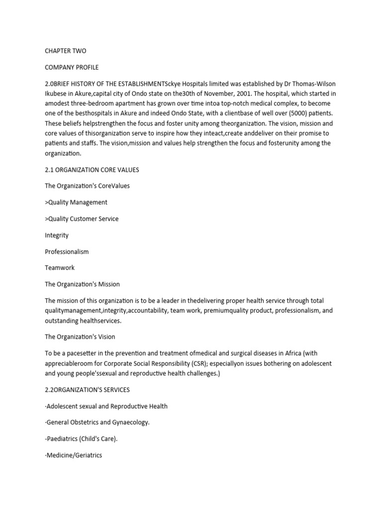 Omotola Chapter Two-Wps Office | PDF | Surgery | Medicine