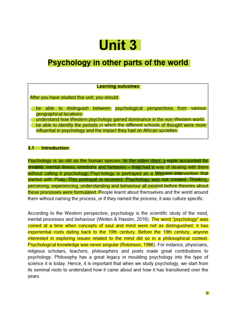 PYC1511 Unit 3 - Naledi 3 | PDF | Id | Psychology
