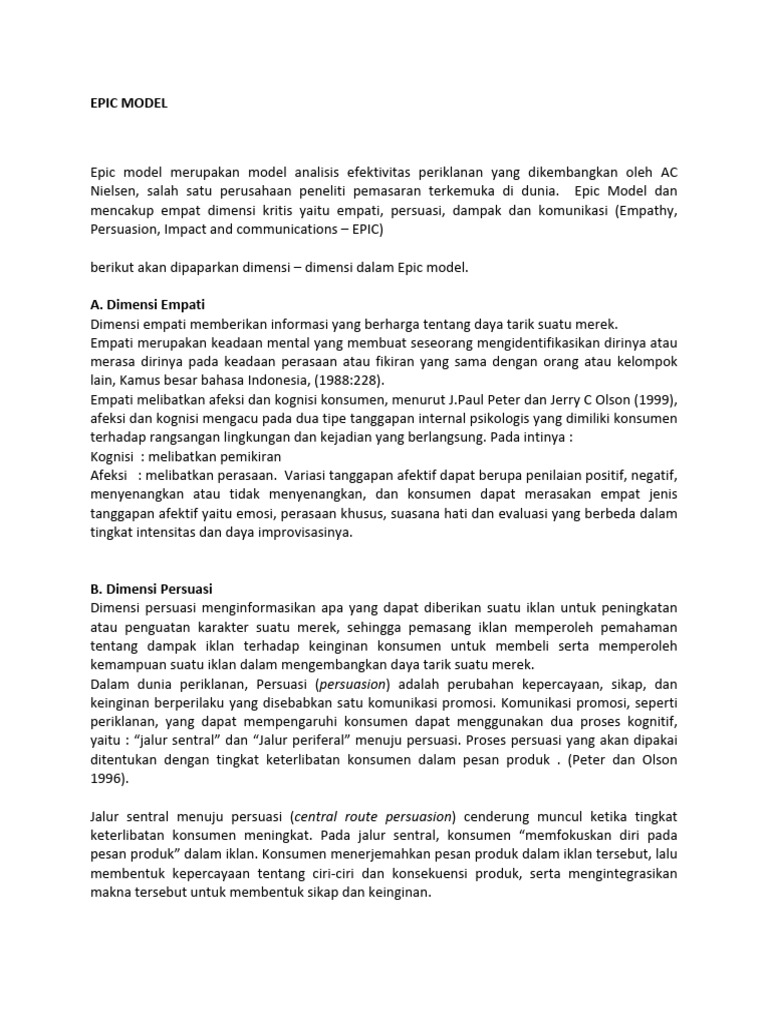 Dimensi Empati dalam Model EPIC | PDF