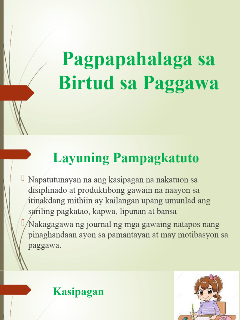 Pagpapahalaga Sa Birtud Sa Paggawa | PDF