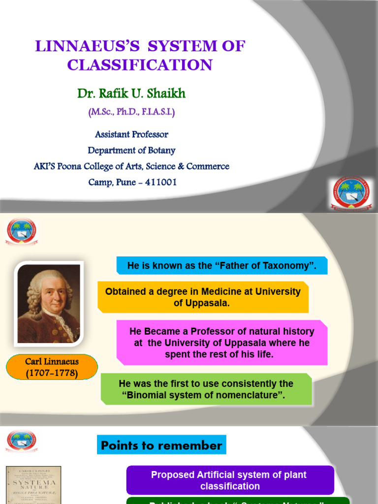 Linnaeus Classification | PDF | Plant Morphology | Plants