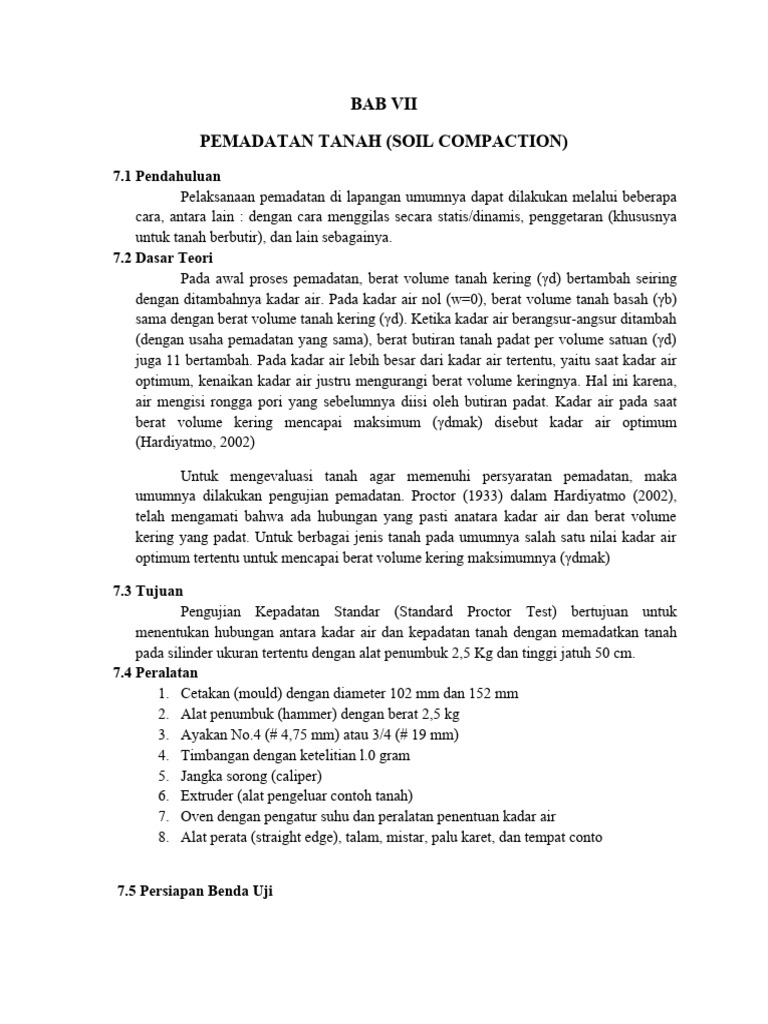 Panduan Pemadatan Tanah Proctor | PDF