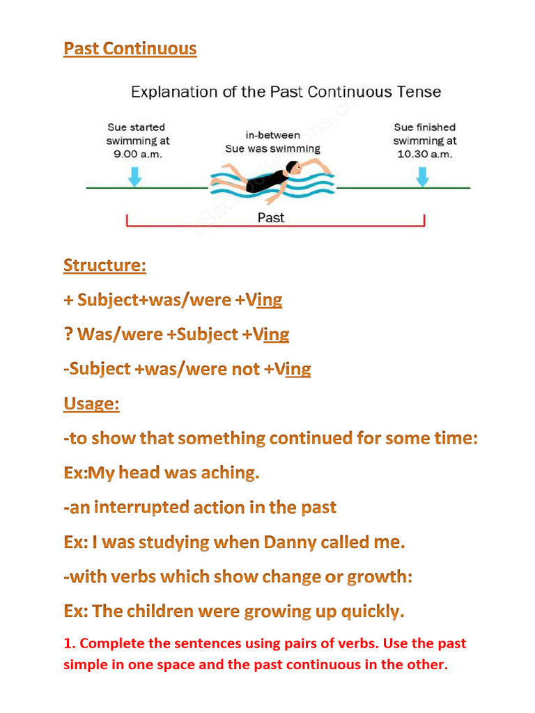 Past Continuous | PDF