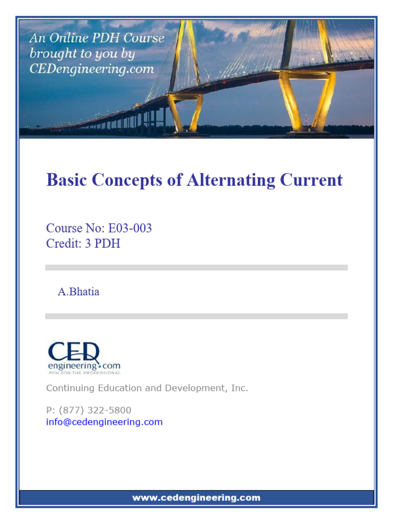 E03-003 - Basic Concepts of Alternating Current - US | PDF | Electrical Engineering | Electric Power