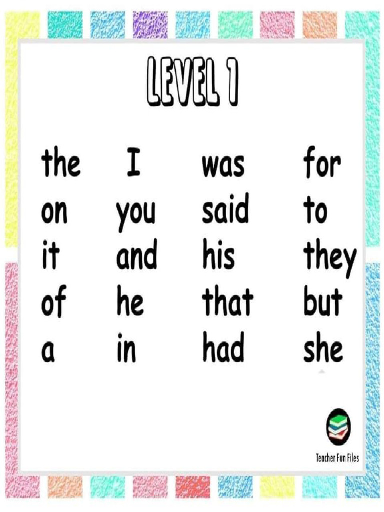 Sight Words 1 | PDF
