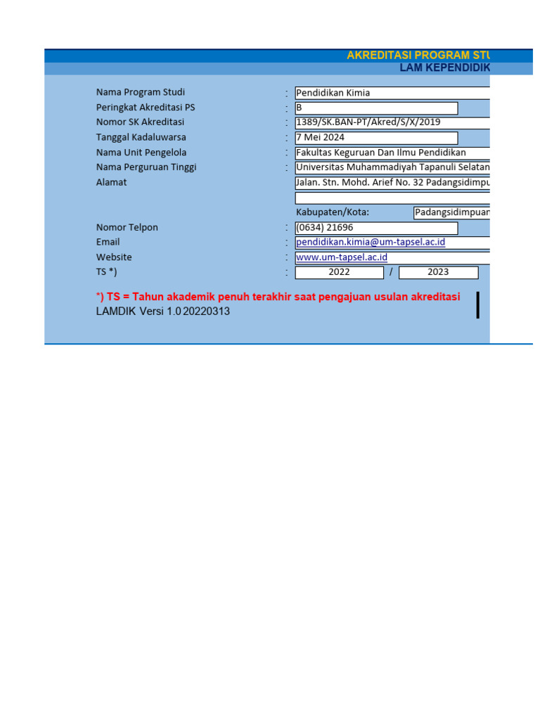 LKPS Pendidikan Kimia Final For Borang | PDF | Karier & Perkembangan