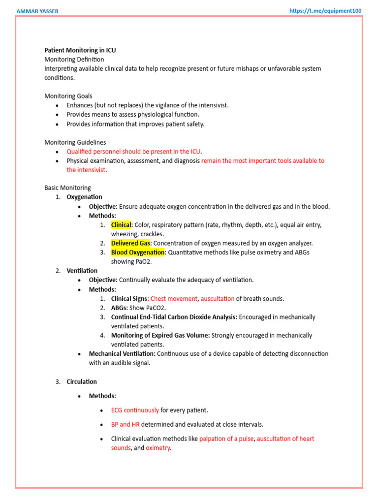 Patient Monitoring in ICU | PDF | Atrium (Heart) | Heart