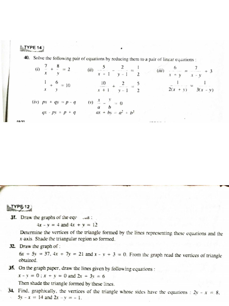 Linear Equation in 2 Variables Homework 2 | PDF