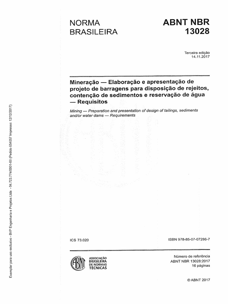Abnt NBR 13028 | PDF