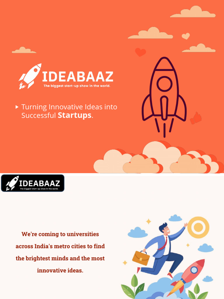 Join IdeaBaaz for Innovative Startup Ideas and Funding | PDF | Startup ...