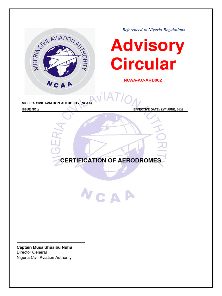 Ac 2 Certification of Aerodromes | PDF | Aerodrome | Runway