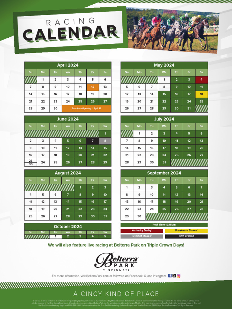 bpc_2024_liveracingcalendar | PDF | Triple Crown Of Thoroughbred Racing ...