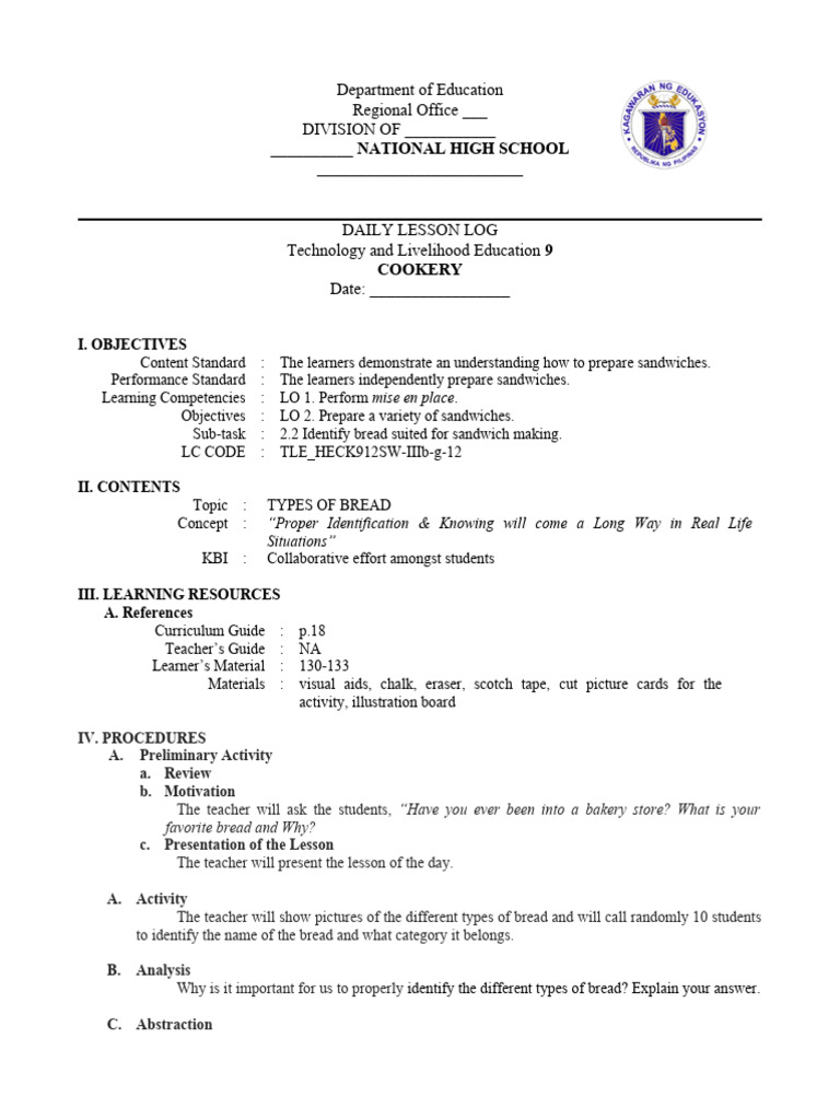 Tle LP 4 | PDF | Teachers | Learning