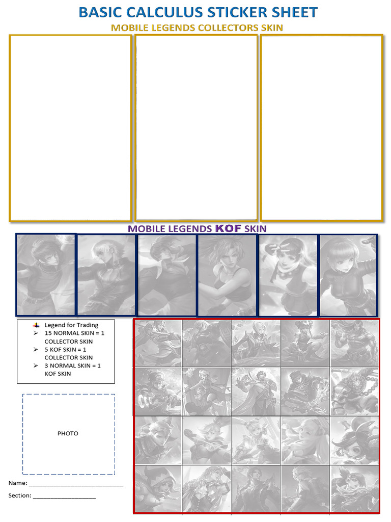Basic Cal ML Sticker Chips | PDF