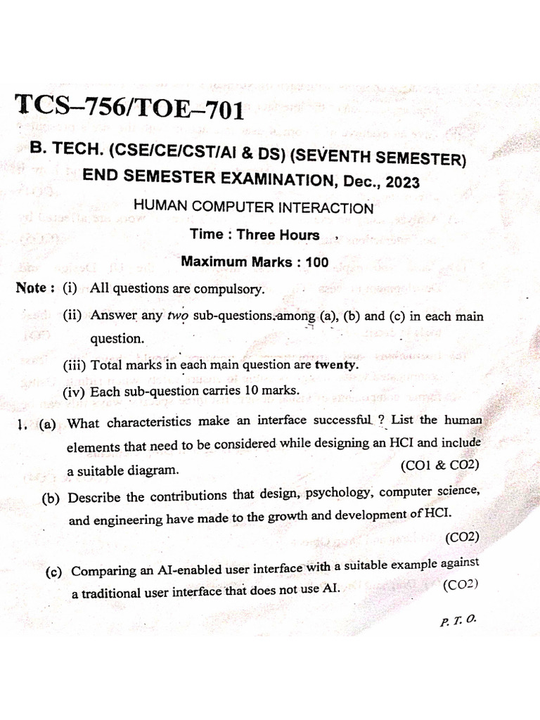 7th EndSem HCI | PDF