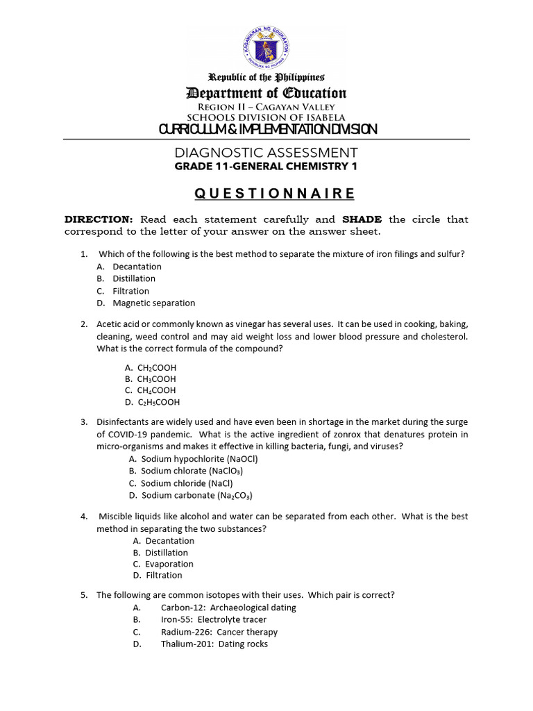 Grade 11-General Chemistry 1 | PDF | Covalent Bond | Chemical Bond
