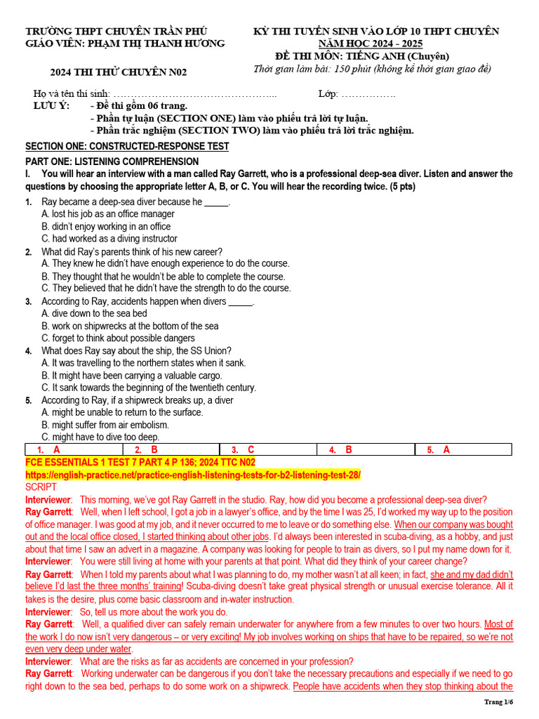 2024 TTC N02 | PDF | Shipwrecks | Verb