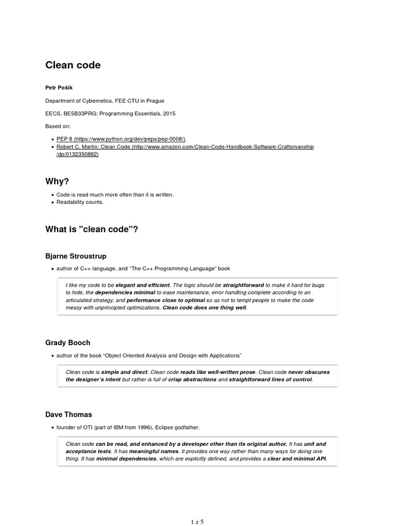 Lec07 Cleancode | PDF | Python (Programming Language) | C++