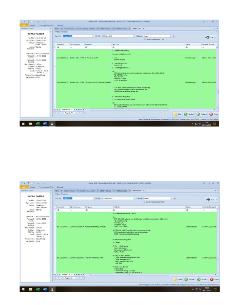 Bukti CPPT Rawat Inap | PDF