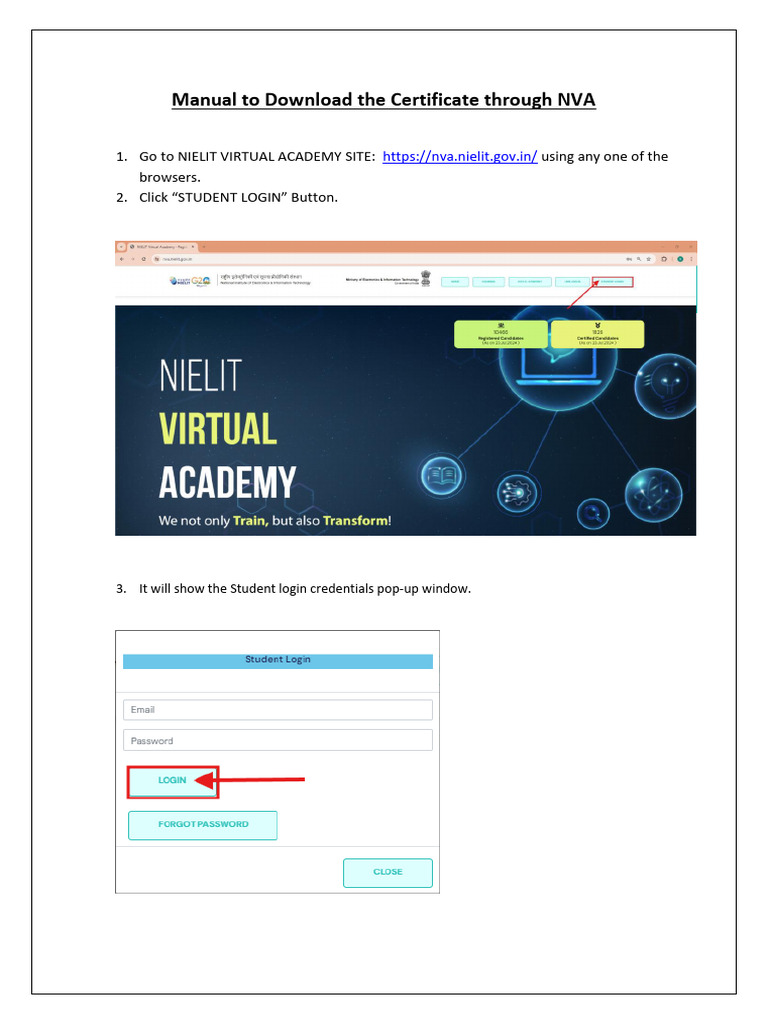 Steps To Download Certificate. | PDF