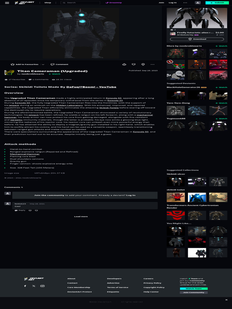 Titan Cameraman (Upgraded) by Noobrobloxarts On DeviantArt | PDF