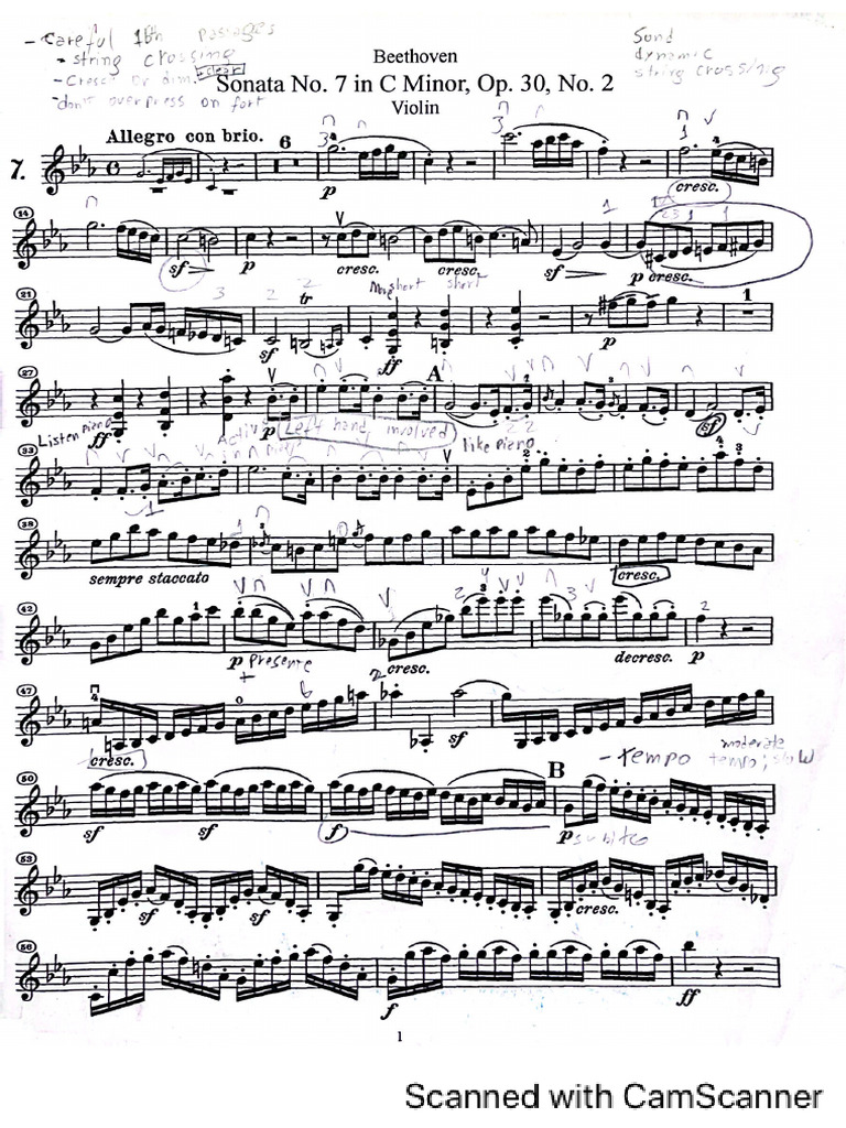 Beethoven Violin Sonata 7 | PDF